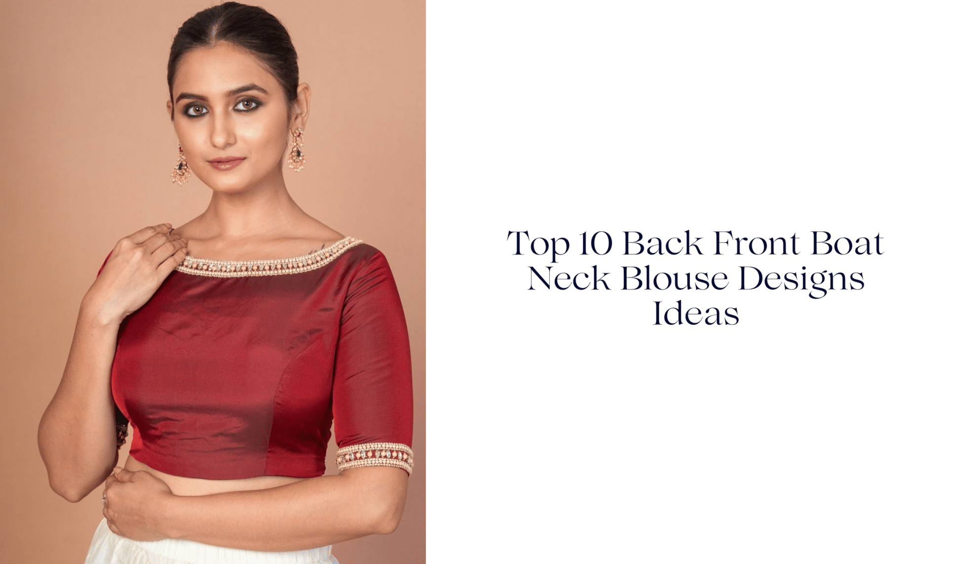 Contrasting Color Blouse Ideas for Green Sarees – Anvi Couture